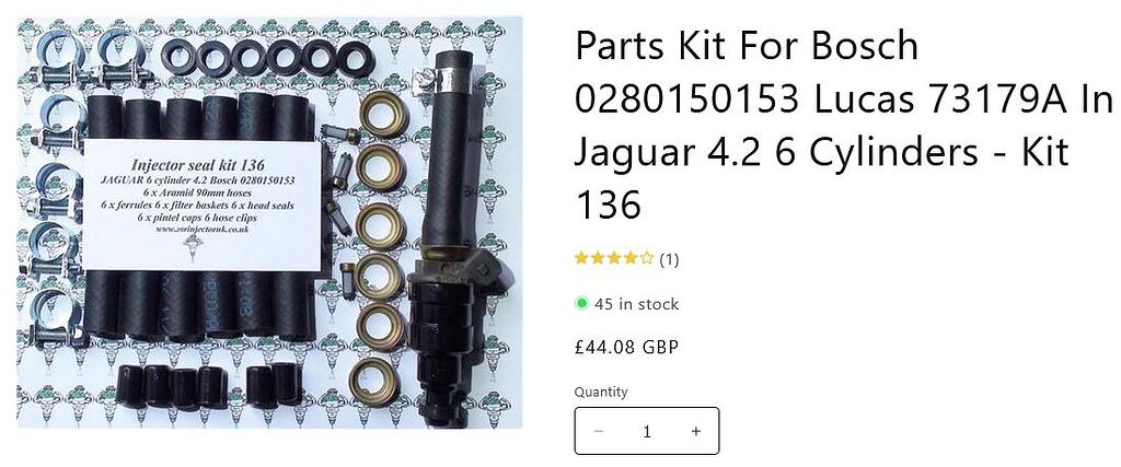 4.2 injectors rebuild kit - XJ - Jag-lovers Forums