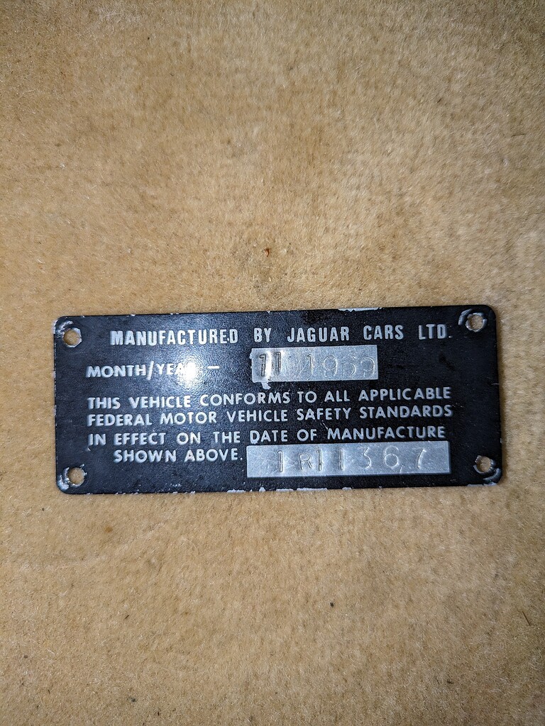 Series 2 data plate location - E-Type - Jag-lovers Forums