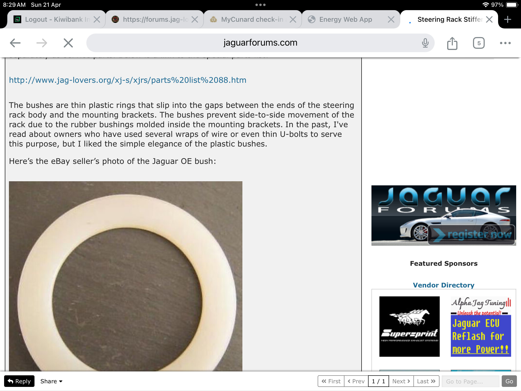 Steering rack play (bushes) - XJ40 - Jag-lovers Forums