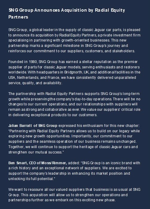 SNG Barratt -- SNG Group - E-Type - Jag-lovers Forums