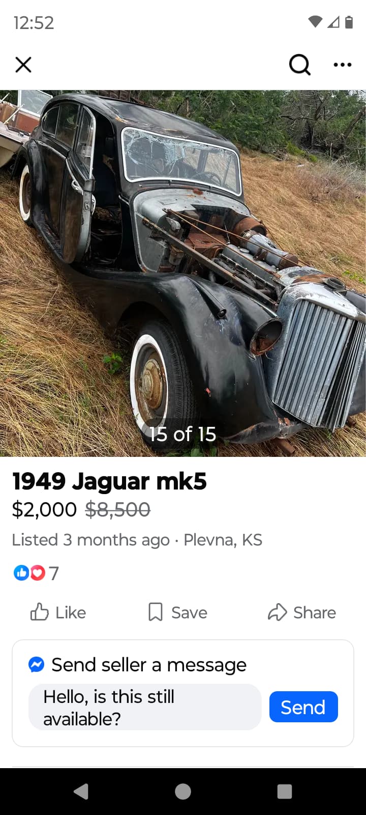 Sad 1949 MK V tornado victim - Saloons - Jag-lovers Forums