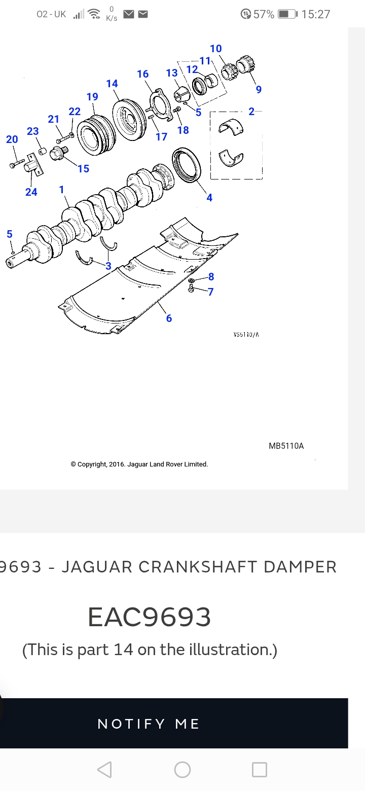 Eac 9693 crankshaft damper - XJ - Jag-lovers Forums