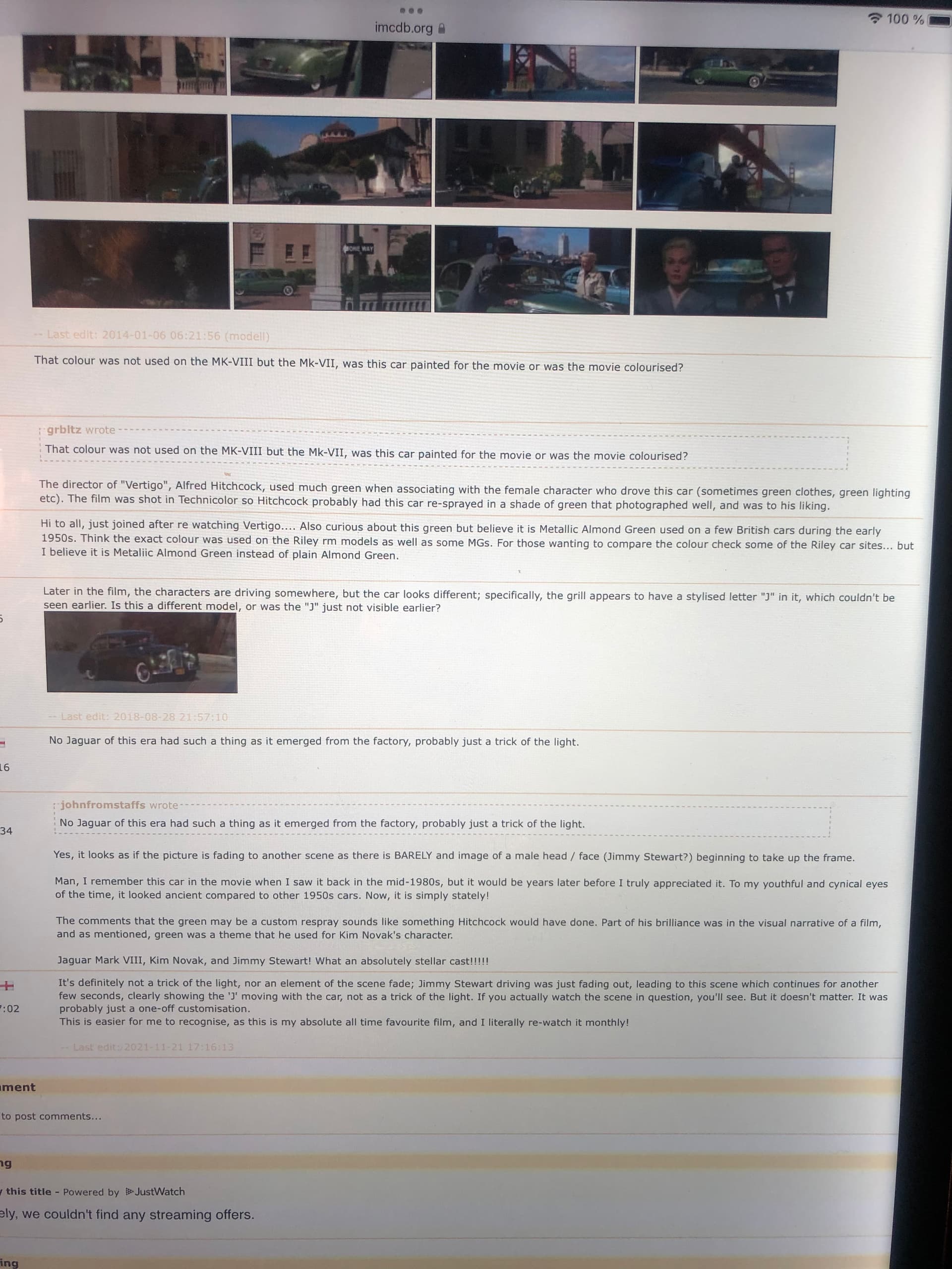 Kim Novak in a green Mk7 - Saloons - Jag-lovers Forums