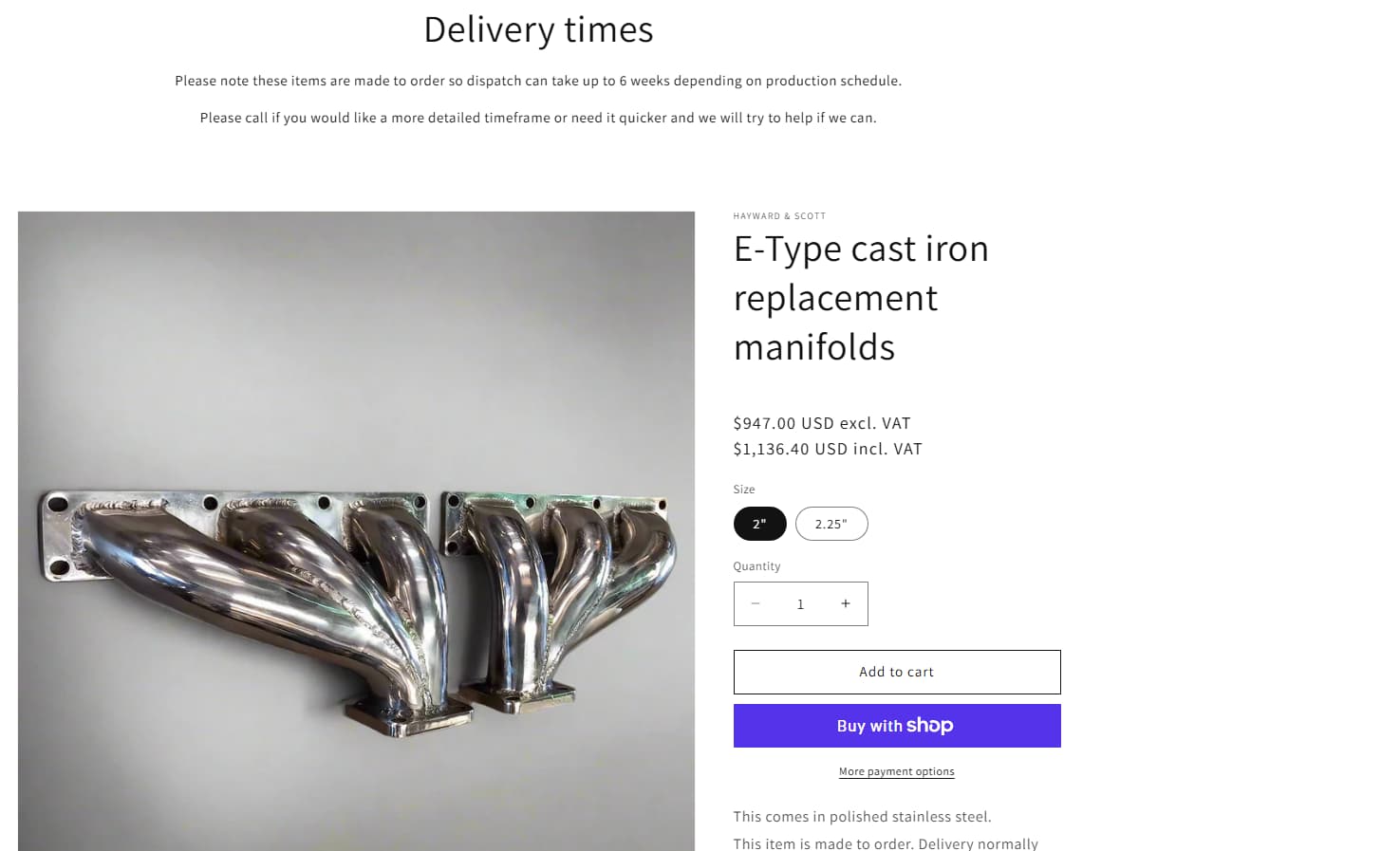 Series 2, '70'-'71 Exhaust Manifold with Shroud - E-Type - Jag-lovers ...