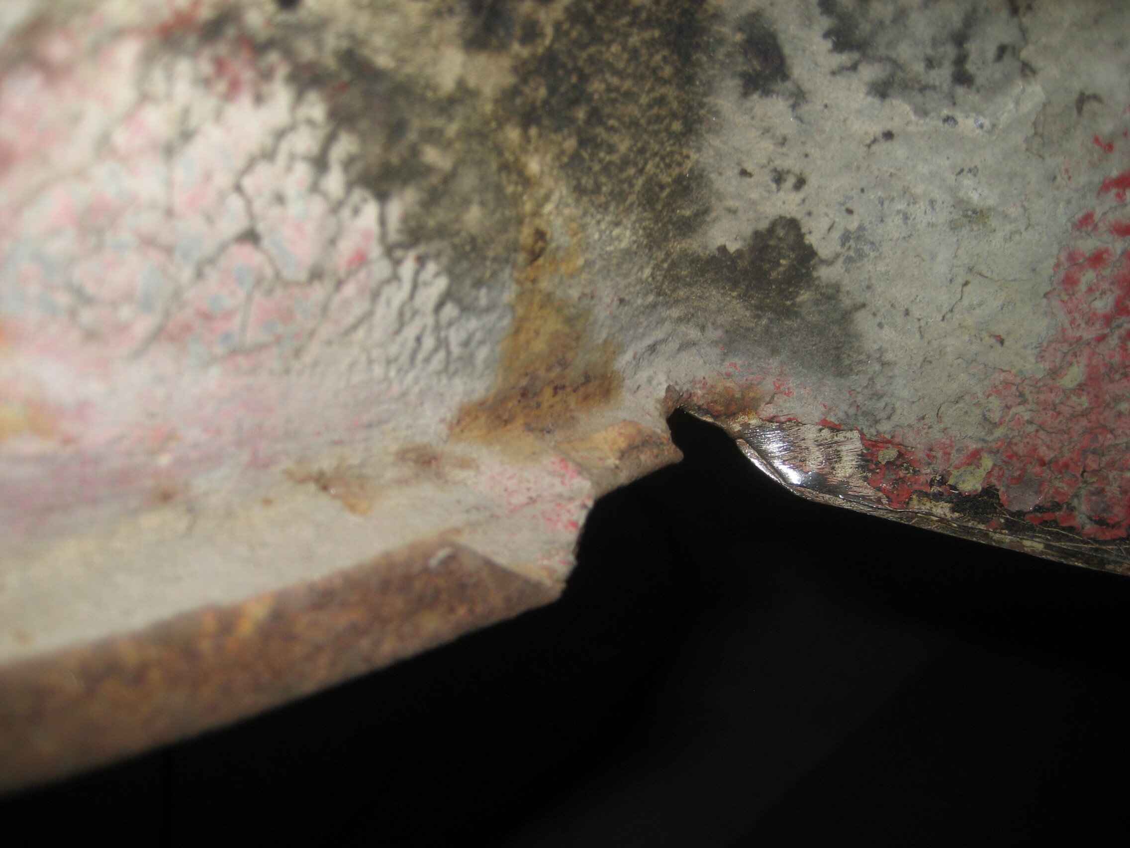 Rear lower wing replacement panel. Small sheet metal protrusion - E ...