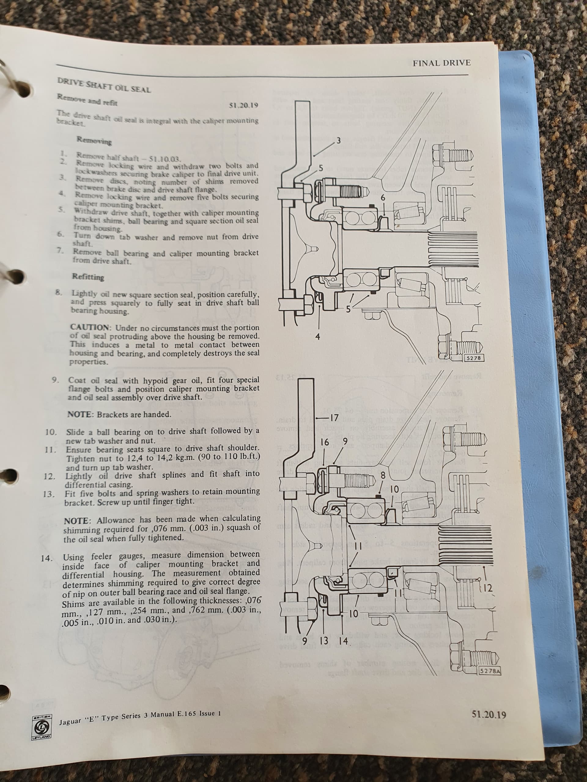 Diff output shaft bearing nut - E-Type - Jag-lovers Forums
