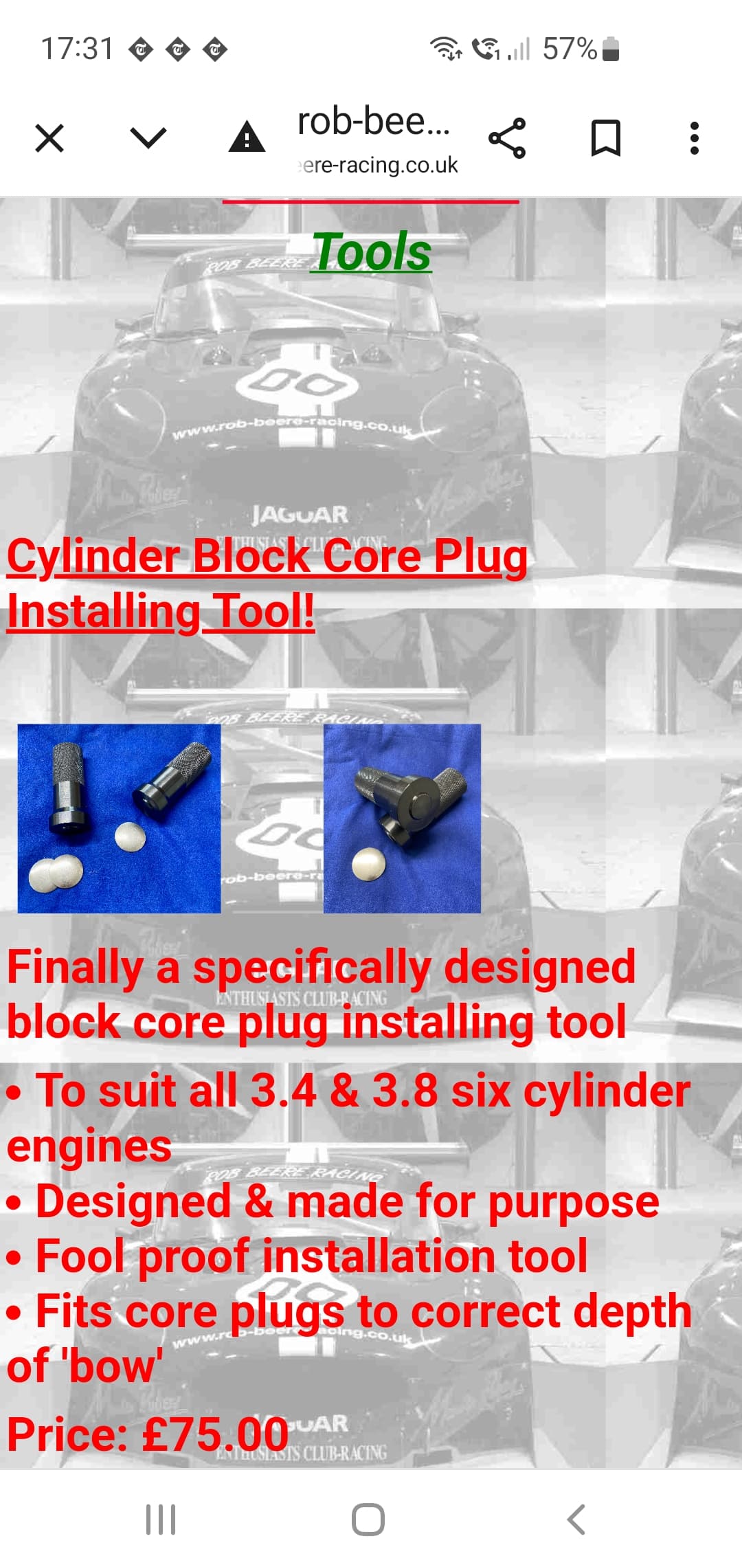 Cylinder Head Freeze/Core Plug - E-Type - Jag-lovers Forums