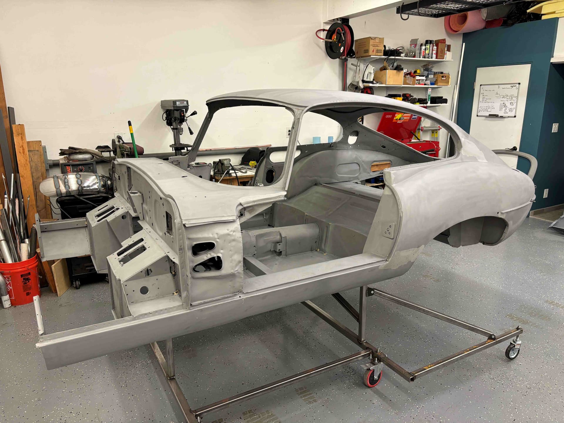 '67 FHC shell back from the blasters. Time to get to work - E-Type ...