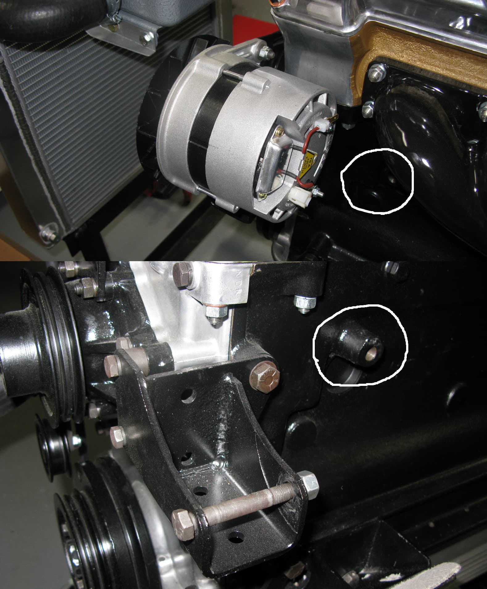 Mystery mounting boss near alternator - E-Type - Jag-lovers Forums